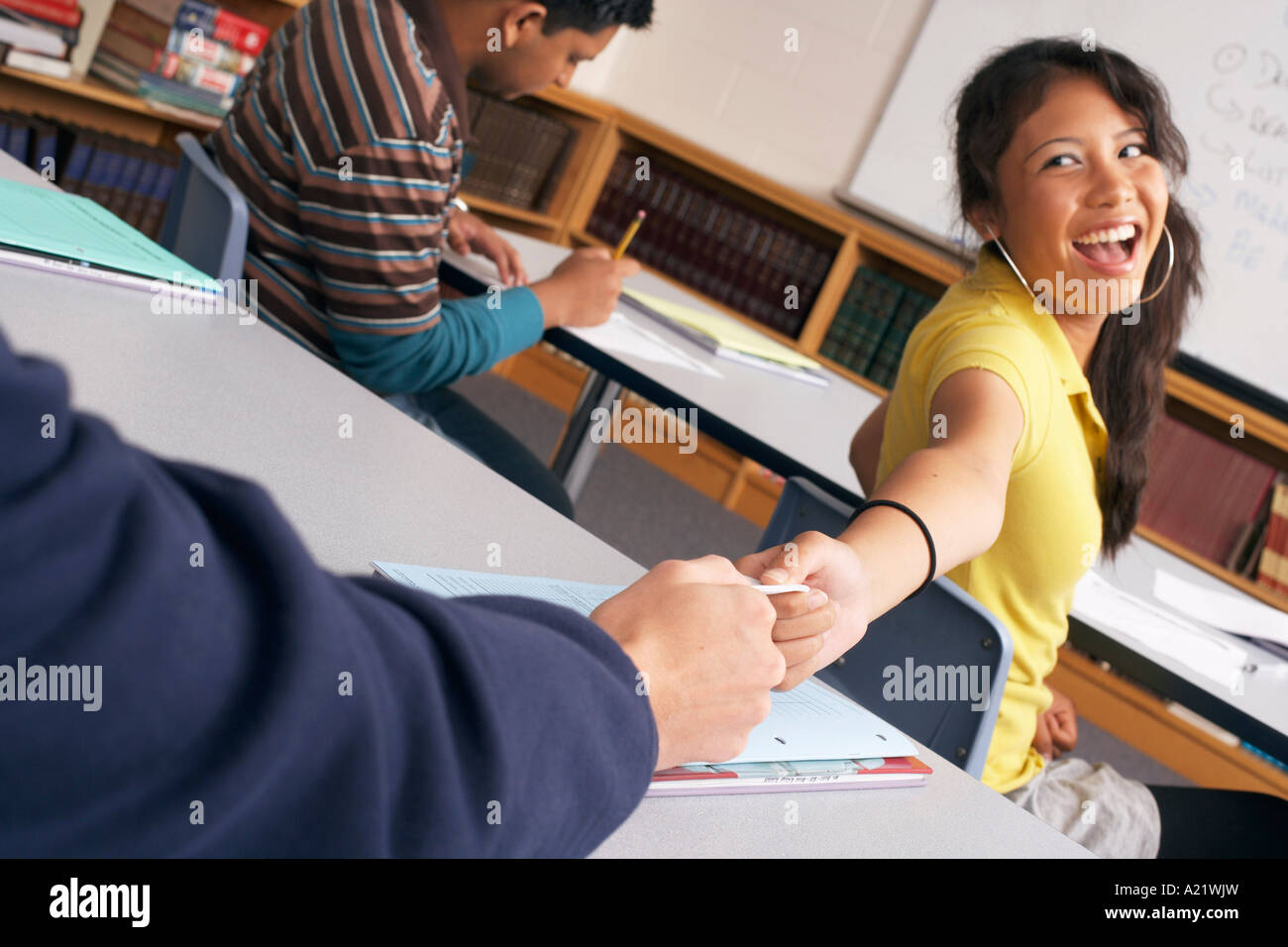 Inattentive college student classroom hi-res stock photography and ...