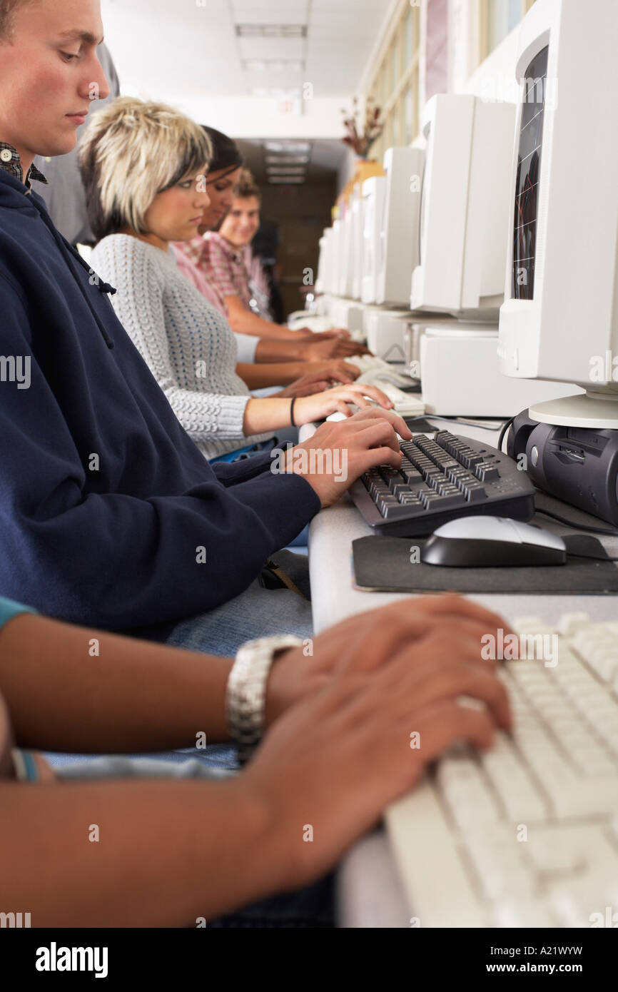 Asian teen boy typing hi-res stock photography and images - Alamy