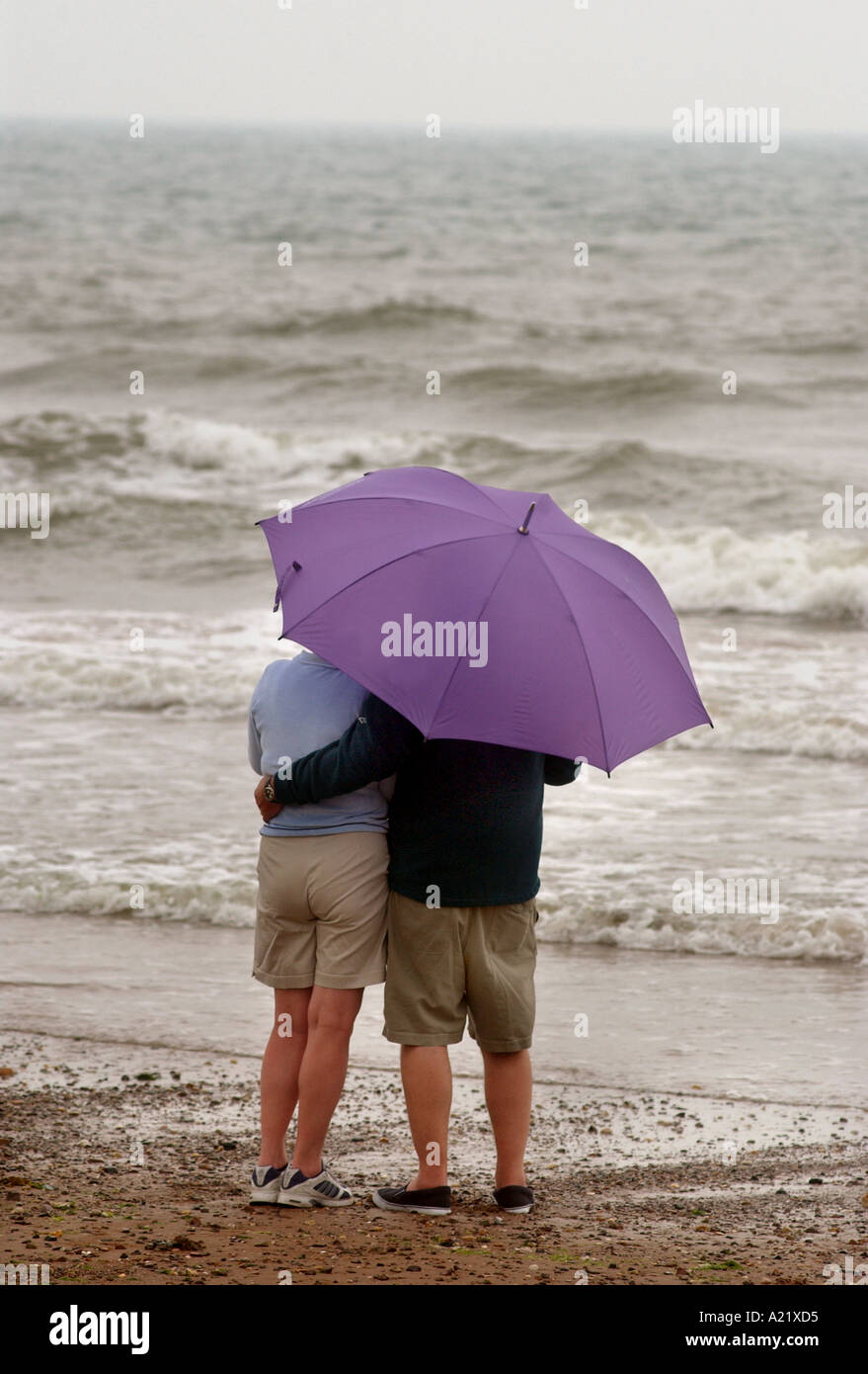 Dull beach weather Dawlish UK Stock Photo - Alamy