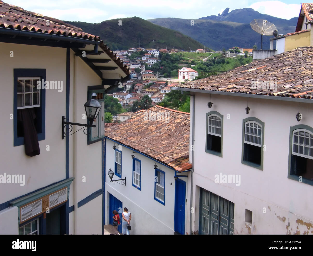Mountains at the colonial town of ouro preto hi-res stock photography ...
