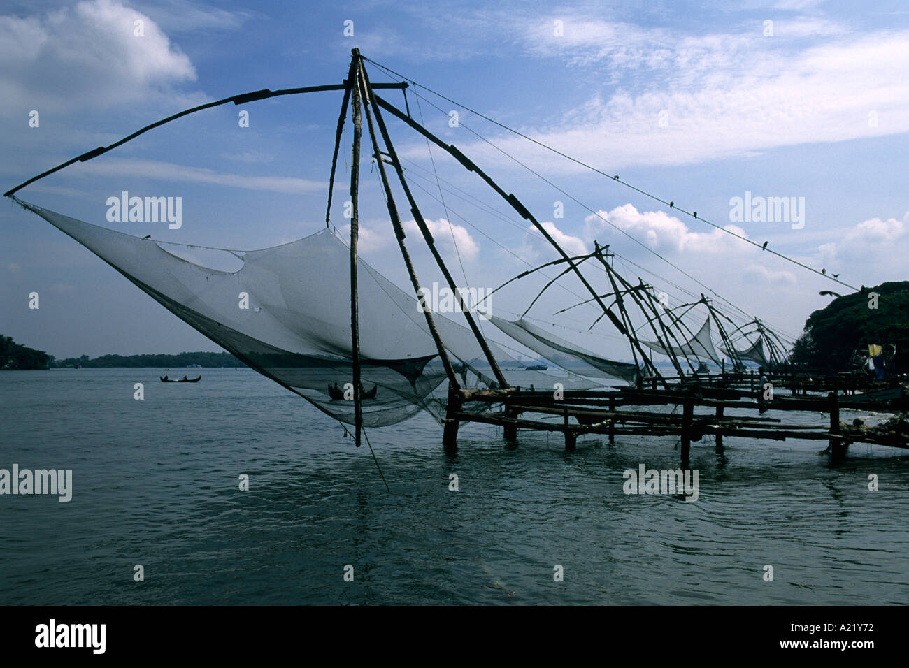 Chinese fishing nets Cochin Kerala Southern India Stock Photo - Alamy