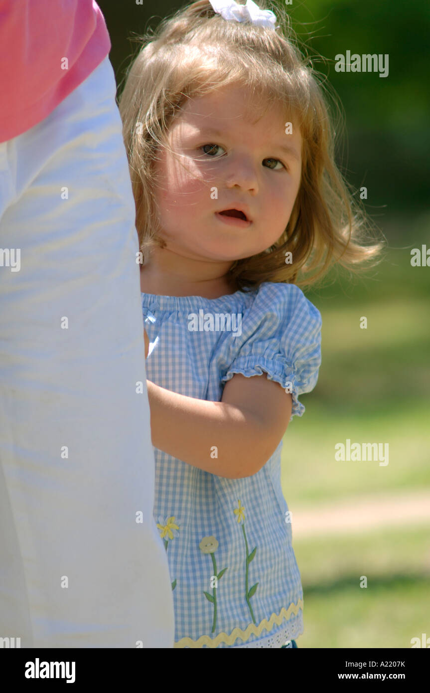 Shy toddler leg hi-res stock photography and images - Alamy