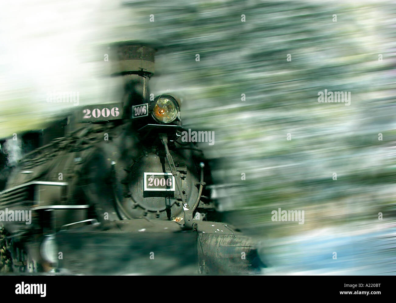 Rushing Steam Locomotive 2006 Stock Photo - Alamy