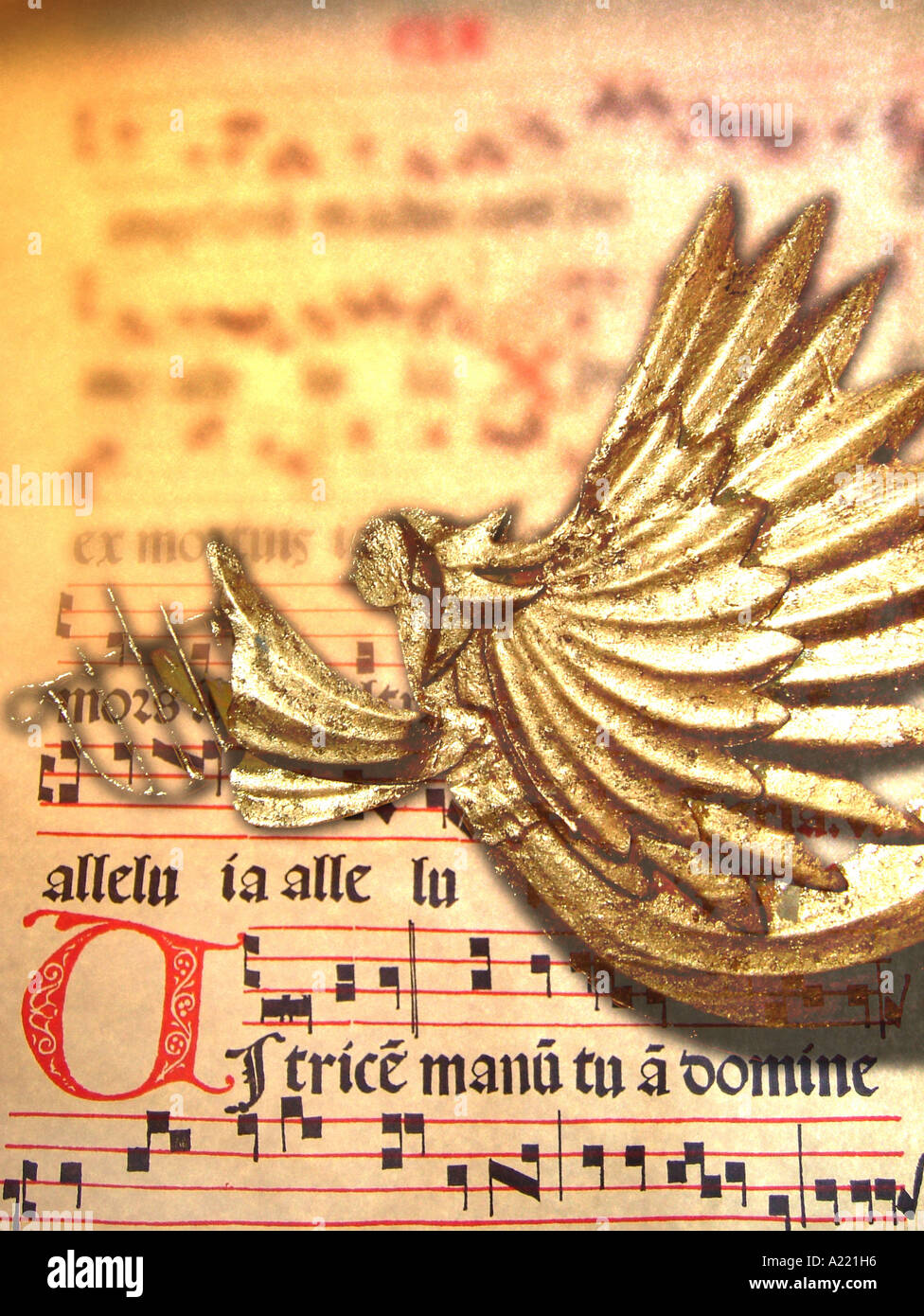 Christmas angel and music Stock Photo - Alamy