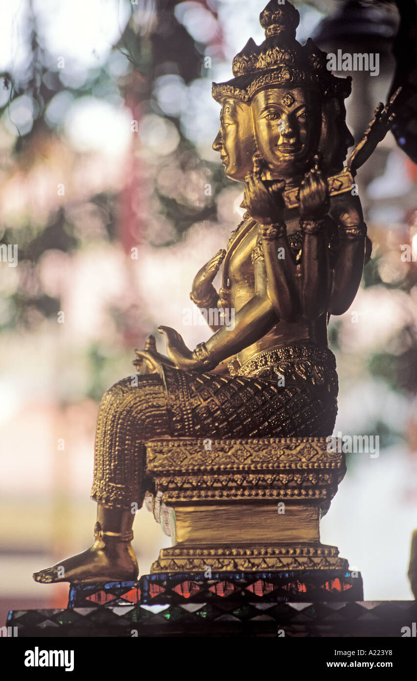 Three faces Buddha Statue Bangkok Thailand Stock Photo - Alamy