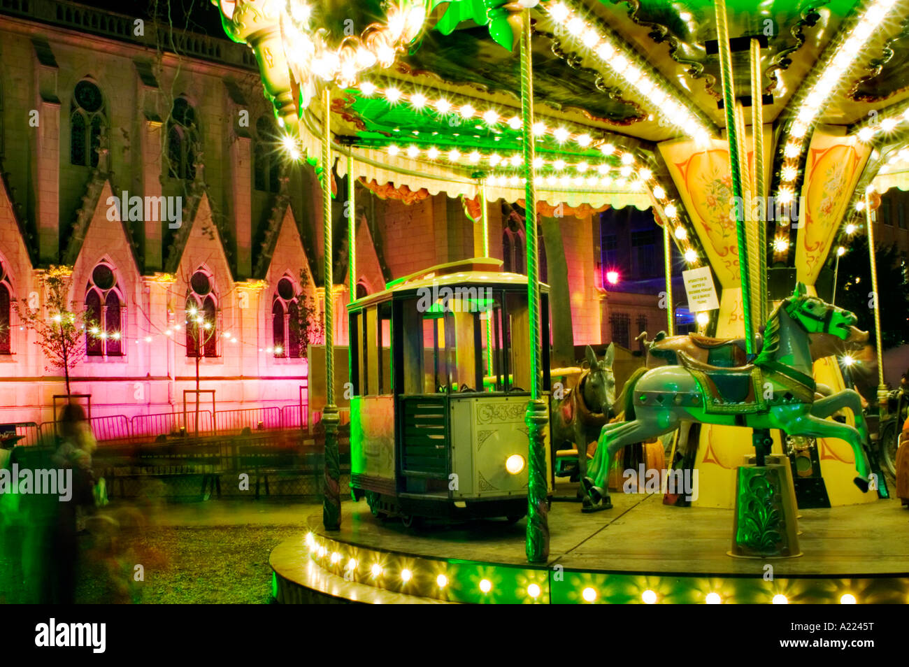 Merry go round train hi-res stock photography and images - Alamy