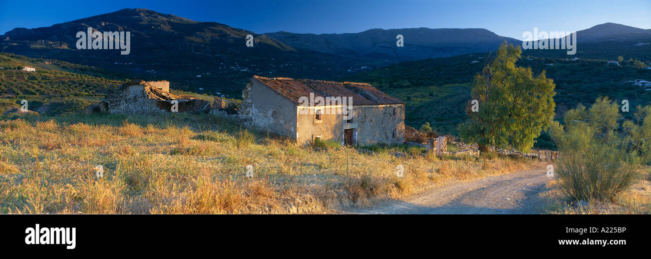 derelict farmhouse nr Periana Andaluica Spain Stock Photo - Alamy