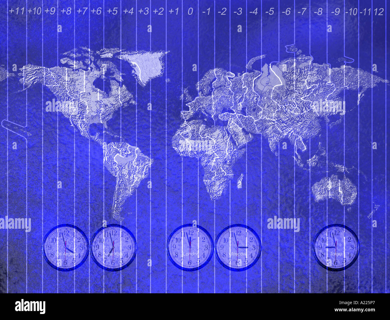 Time zones map hi-res stock photography and images - Alamy