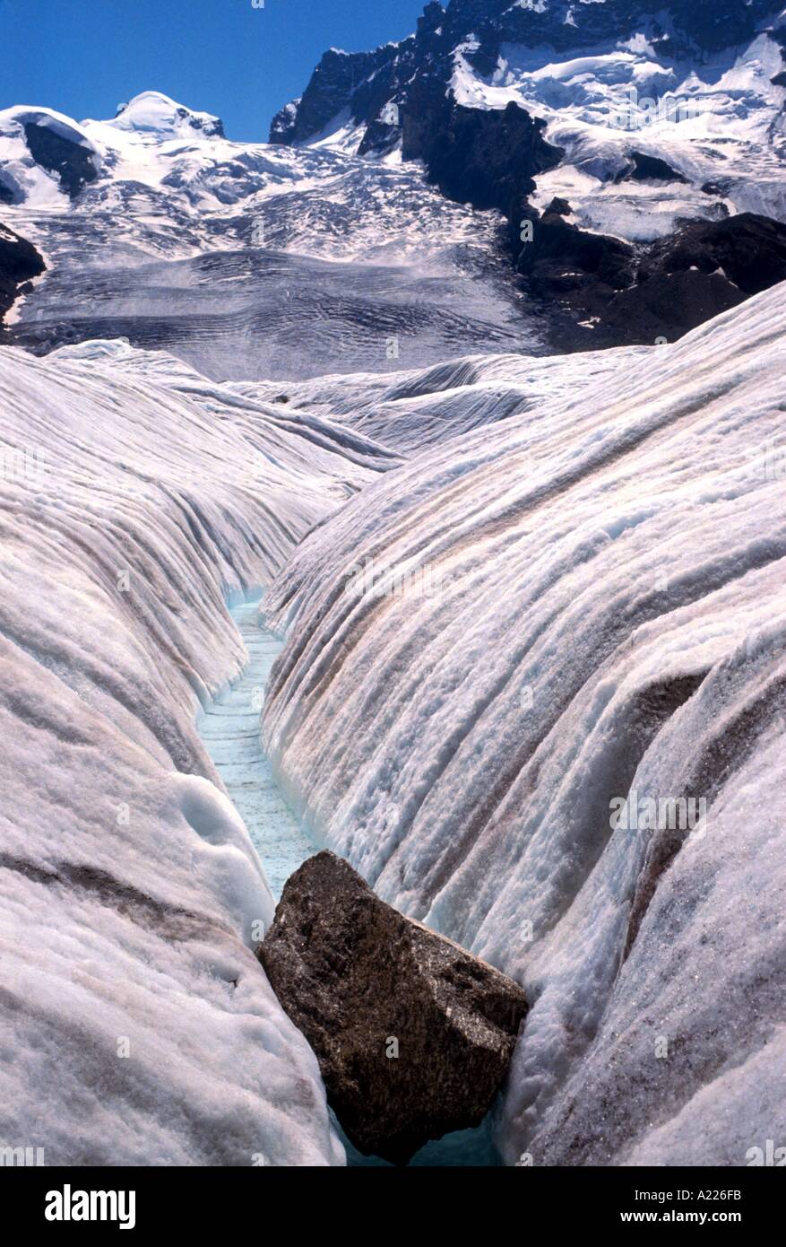 The Gorner Glacier near Zermatt Switzerland A Sanders Stock Photo - Alamy