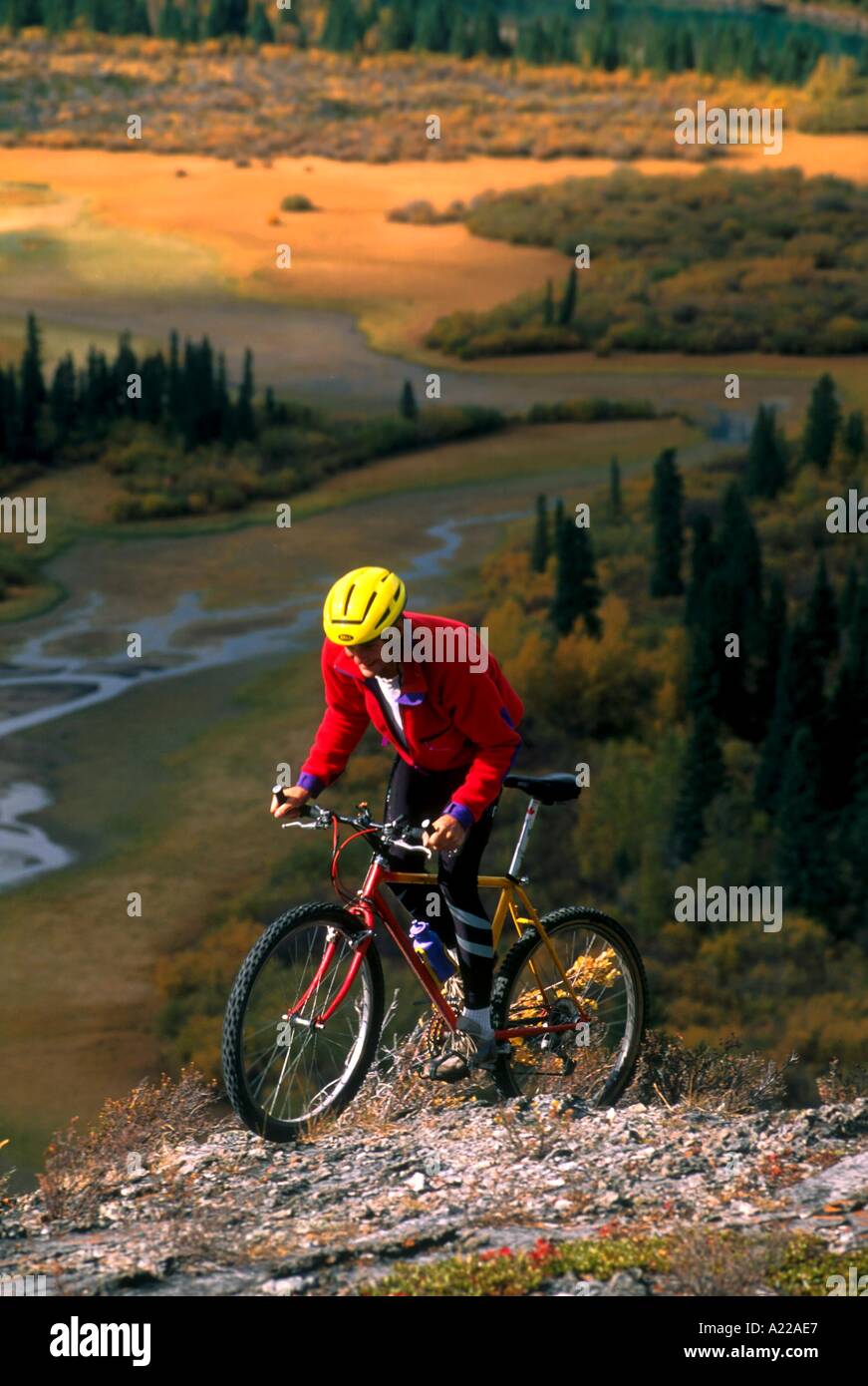 Man riding off road on mountain bike I Tomlinson Stock Photo - Alamy