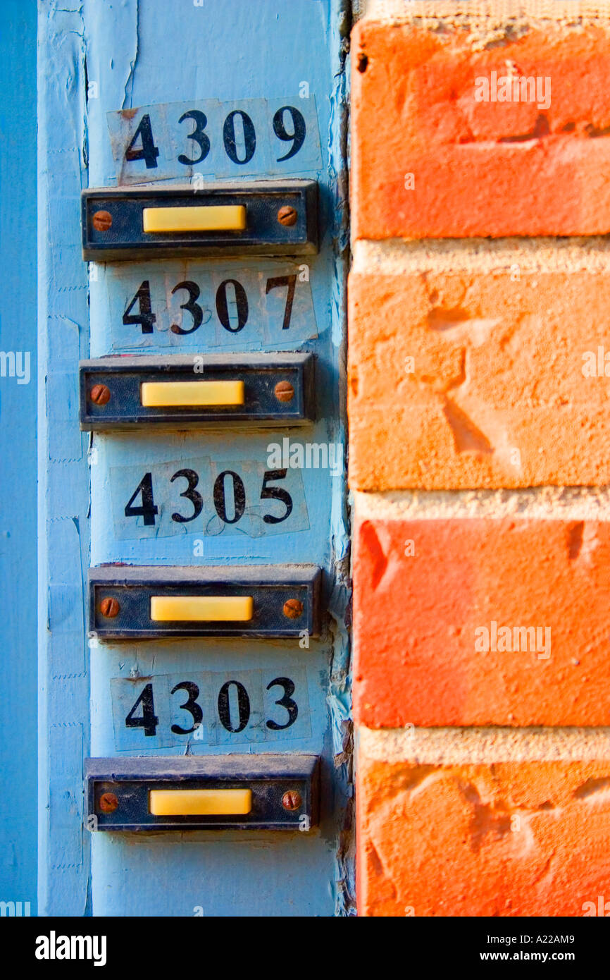 Doorbells with numbers hi-res stock photography and images - Alamy