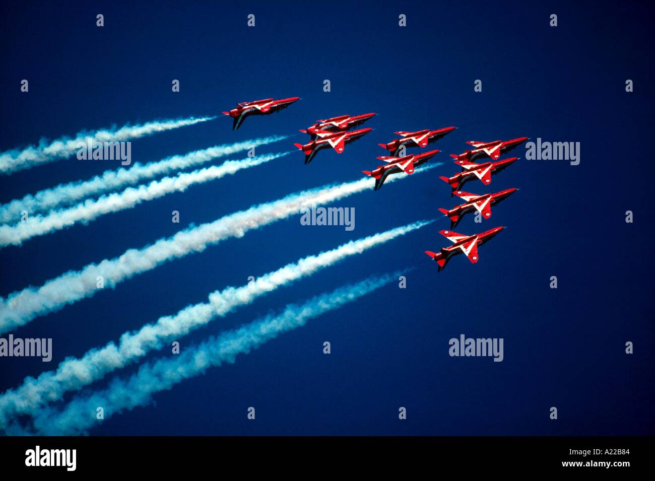 The RAF Red Arrows aerobatics team I Griffiths Stock Photo - Alamy