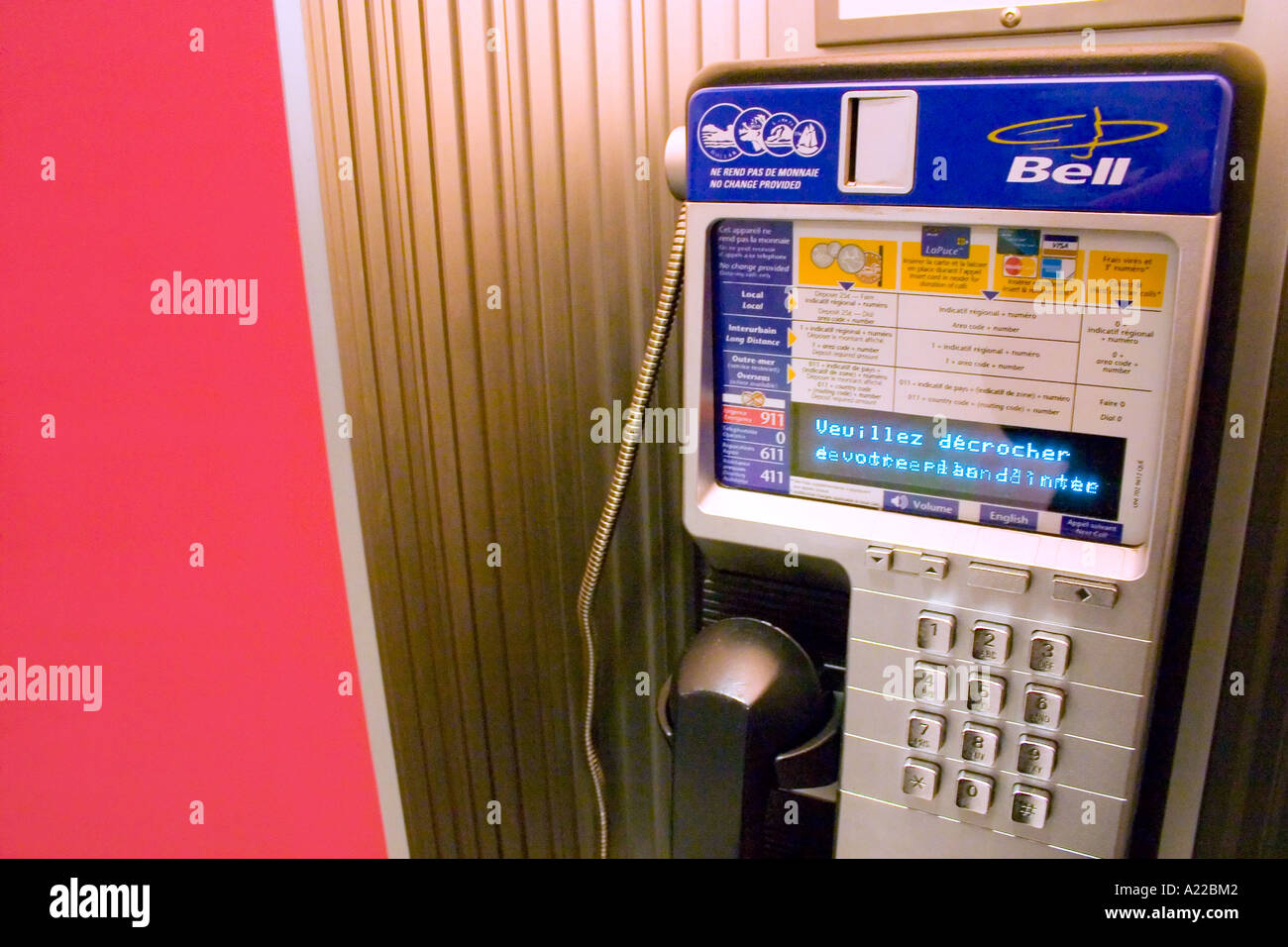 Canadian pay phone Stock Photo - Alamy