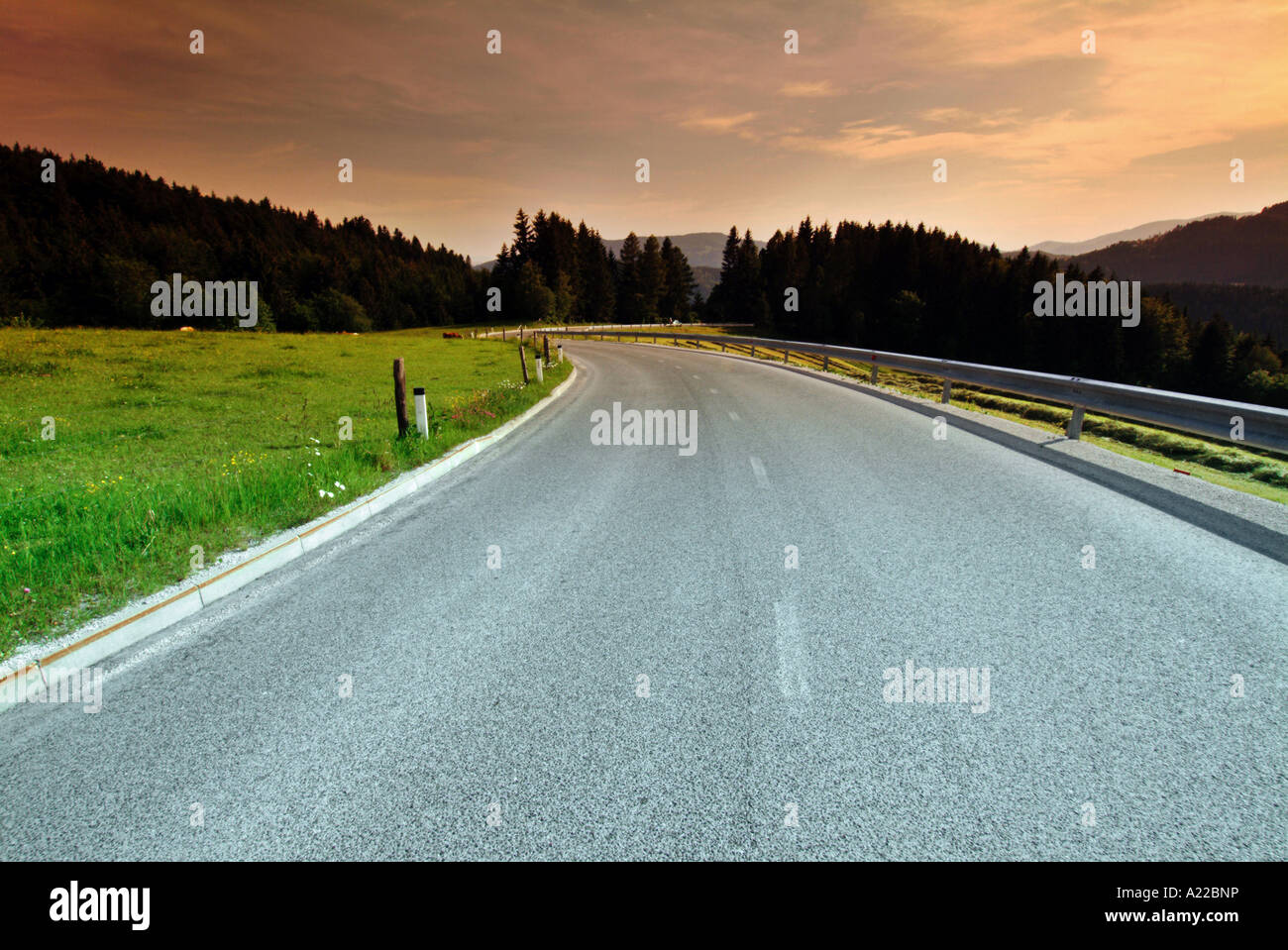 road - sundown Stock Photo - Alamy