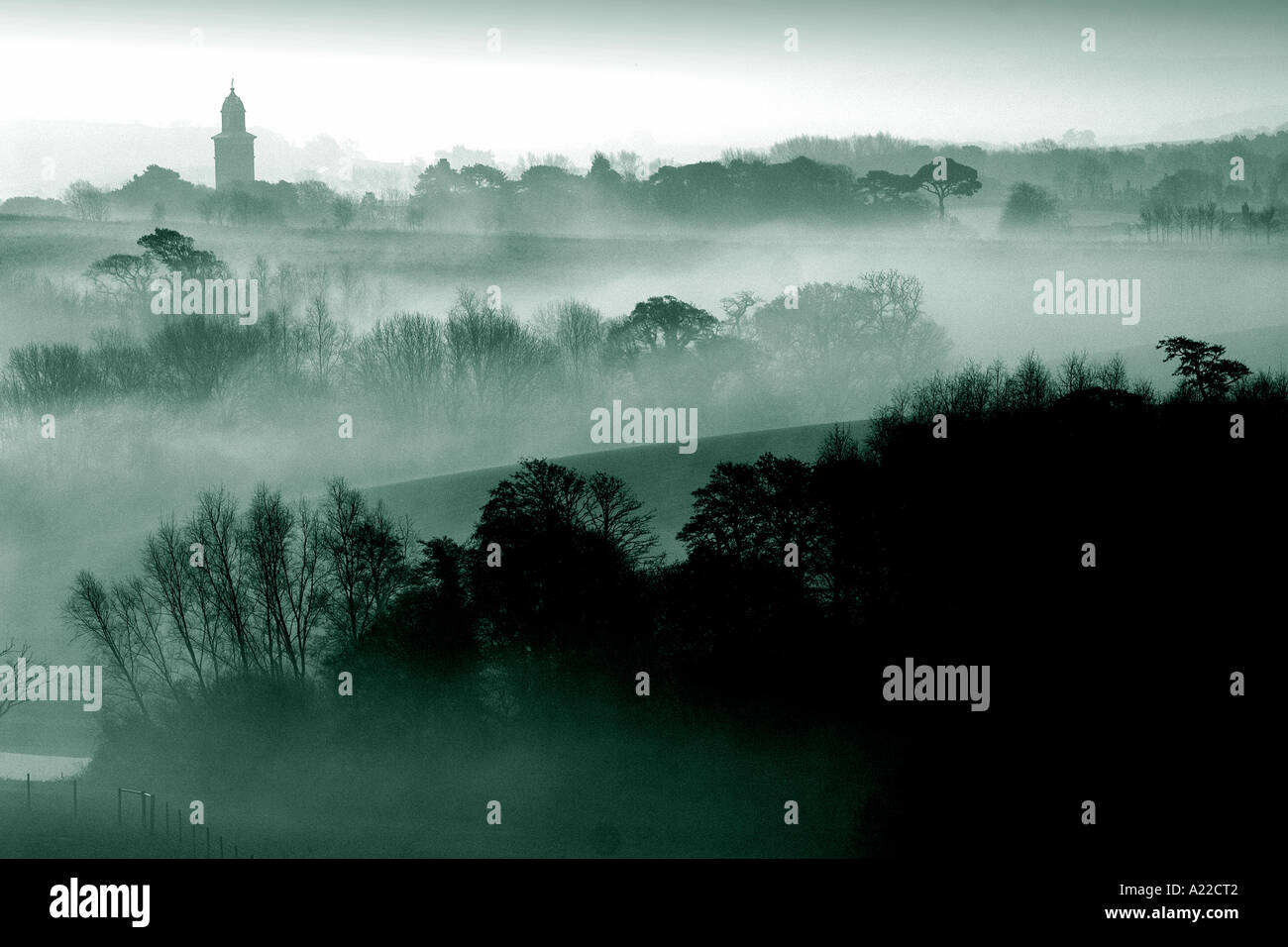Misty Morning Church Tower Whitecroft Isle of Wight England UK Great ...