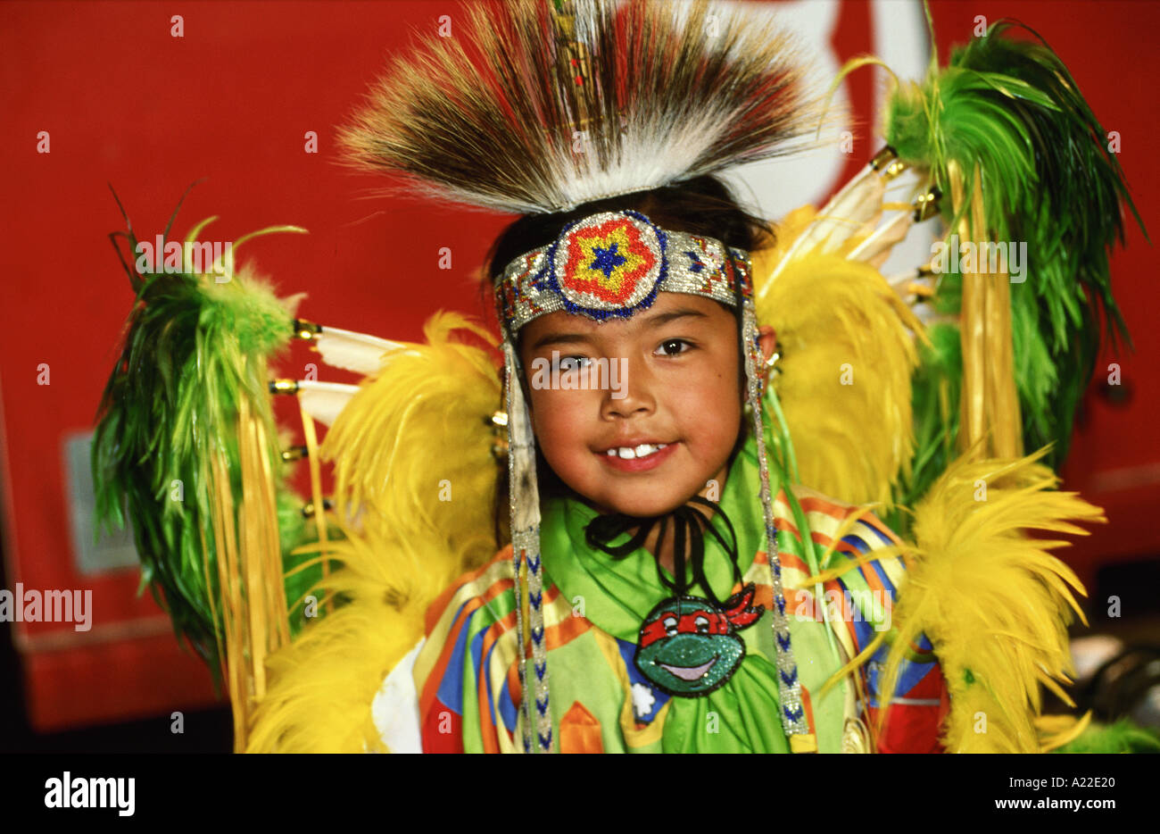 Navajo child in traditional dress Local Caption Chinle Stock Photo - Alamy