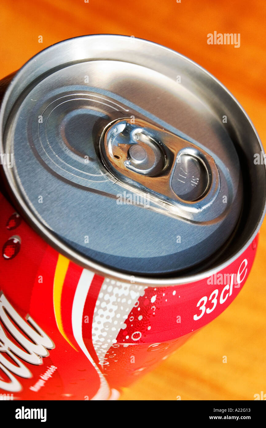 detail of coca cola can Stock Photo - Alamy