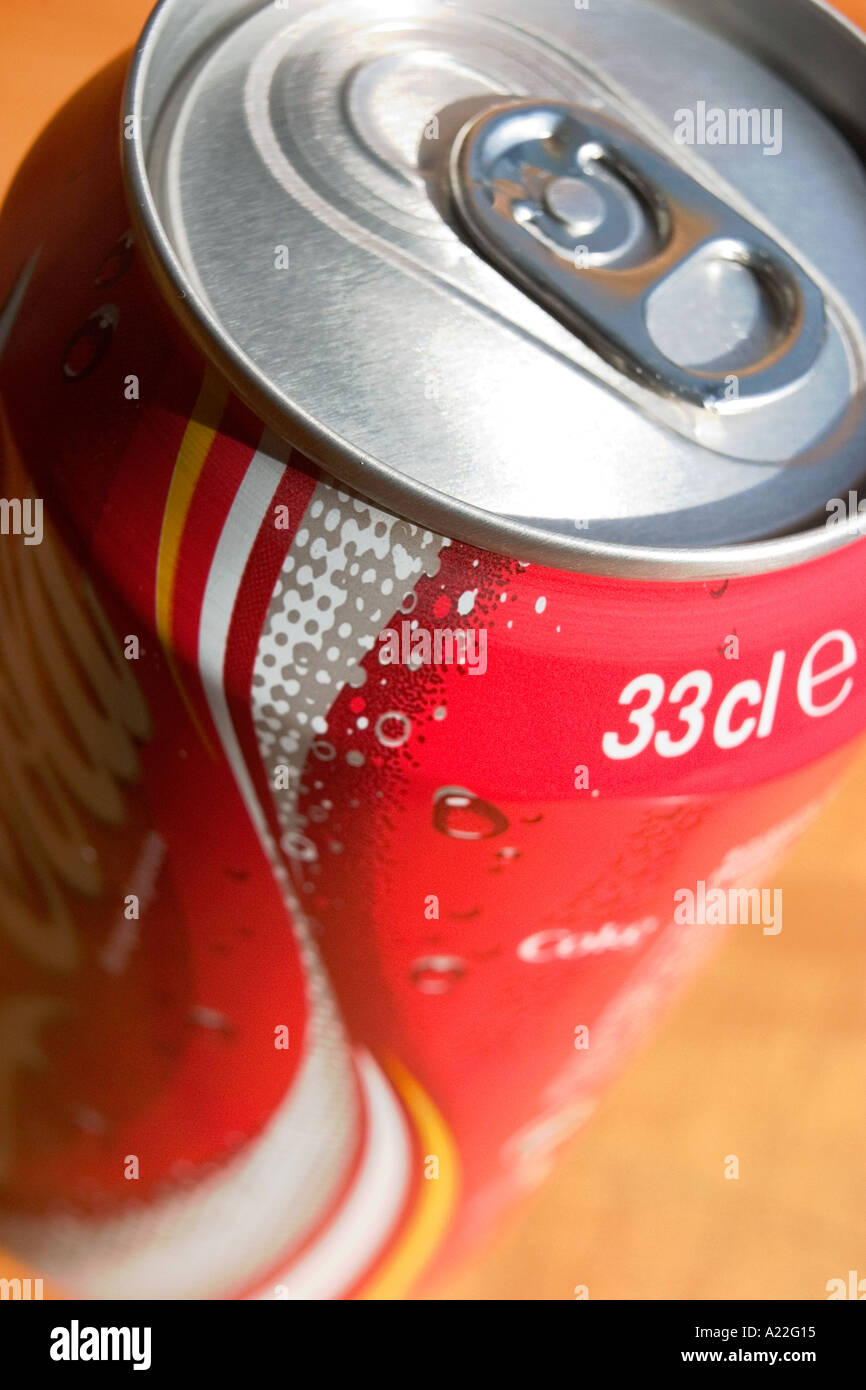 detail of coca cola can Stock Photo - Alamy