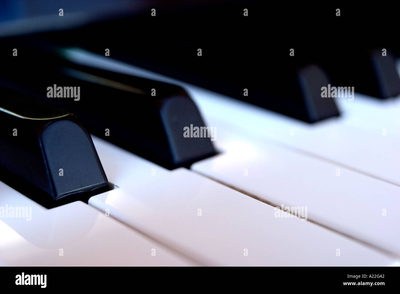 Piano keyboard close up Stock Photo - Alamy