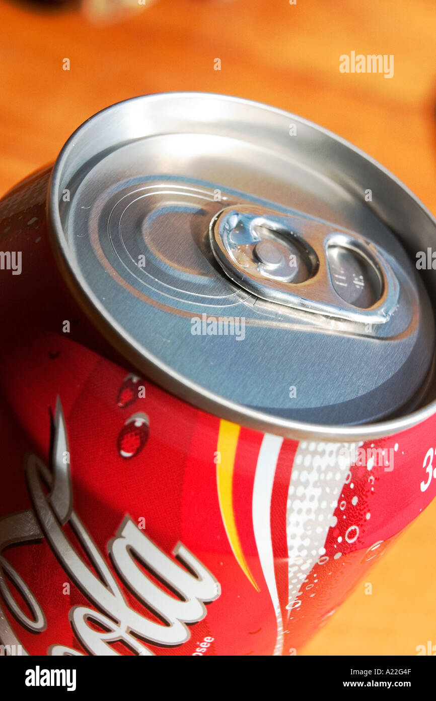 detail of coca cola can Stock Photo - Alamy