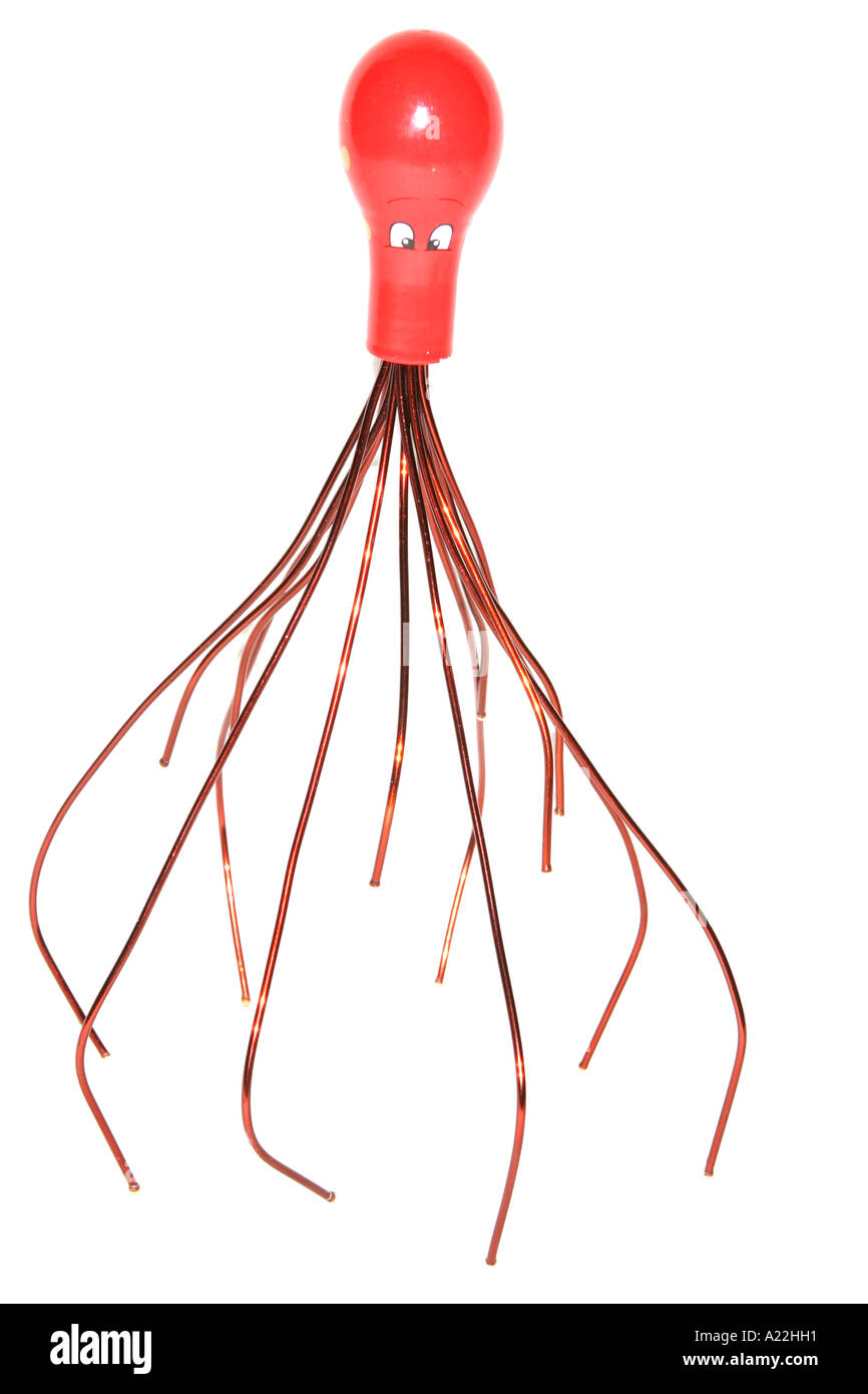 Octopus-shaped tool for giving massage on the head Stock Photo - Alamy