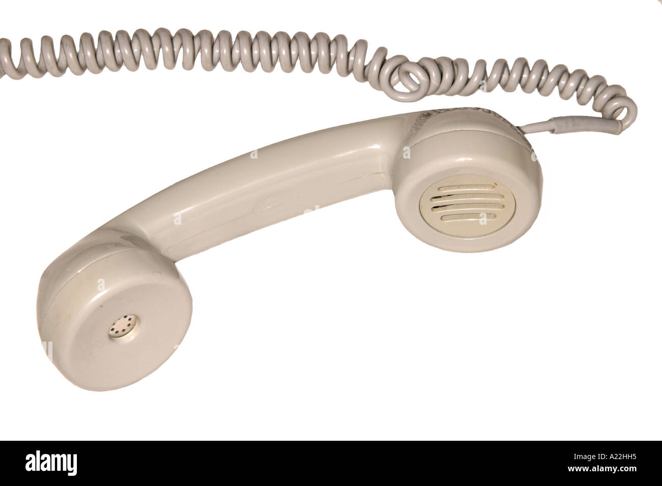 Old analogue telephone receiver Stock Photo - Alamy