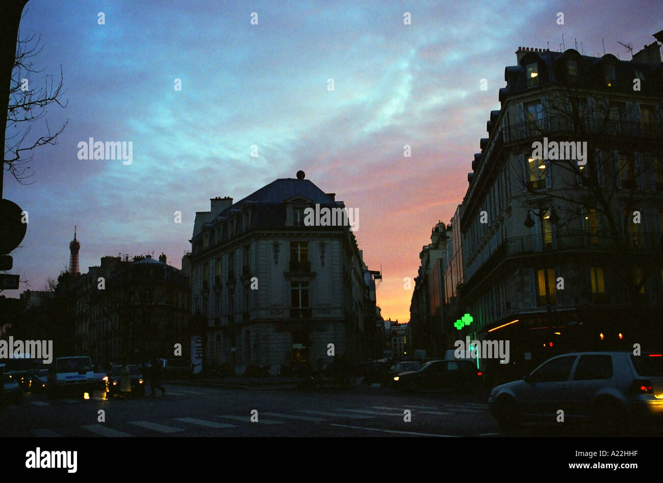 Sunset in Paris Stock Photo - Alamy