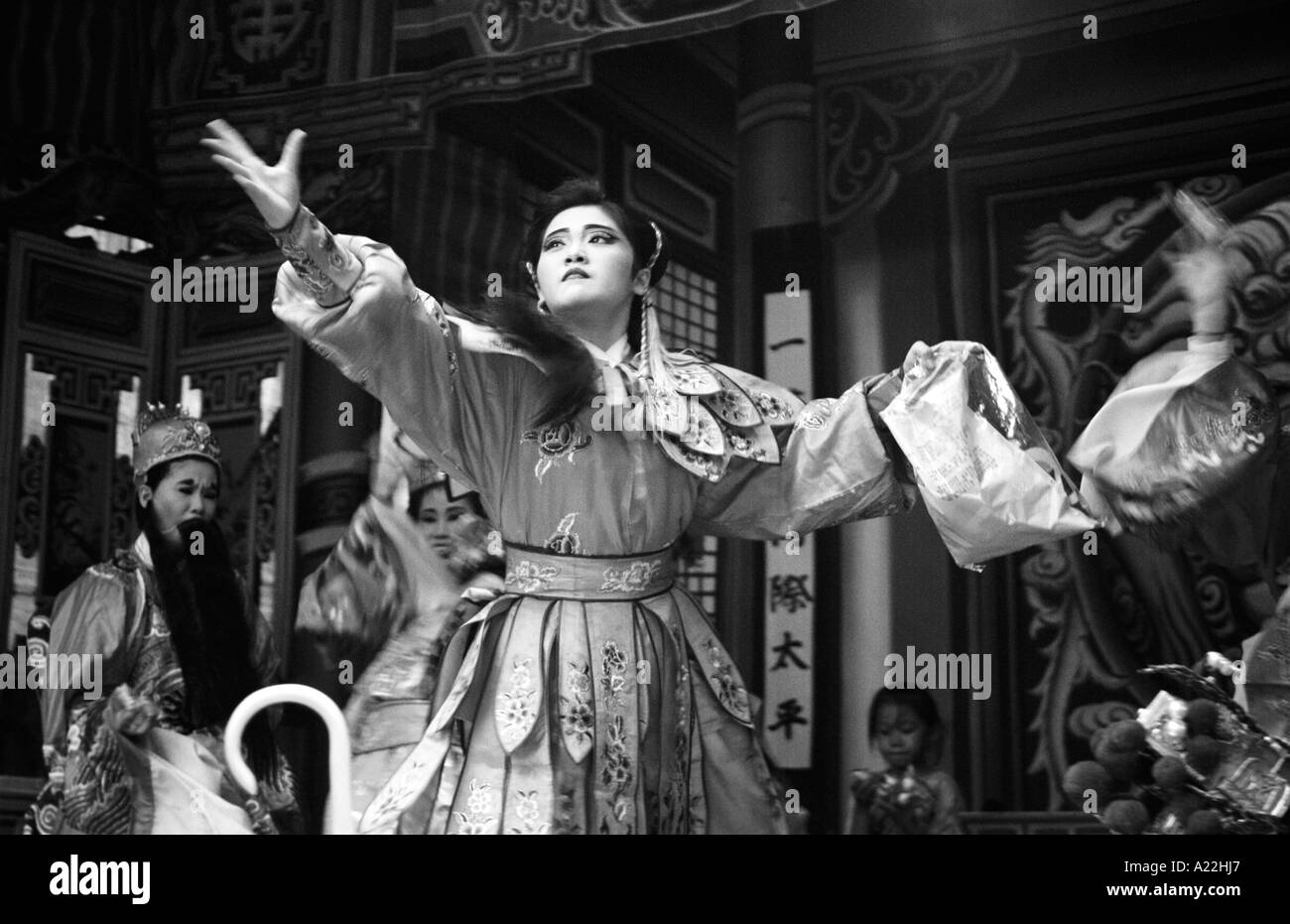 Theatre performance on stage opera Black and White Stock Photos ...