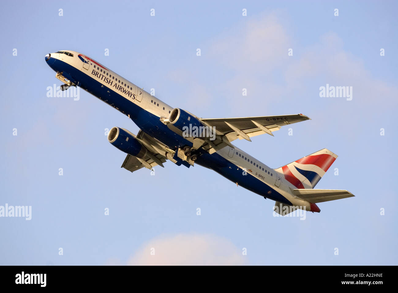 British Airways BA taking off airbourne Stock Photo - Alamy