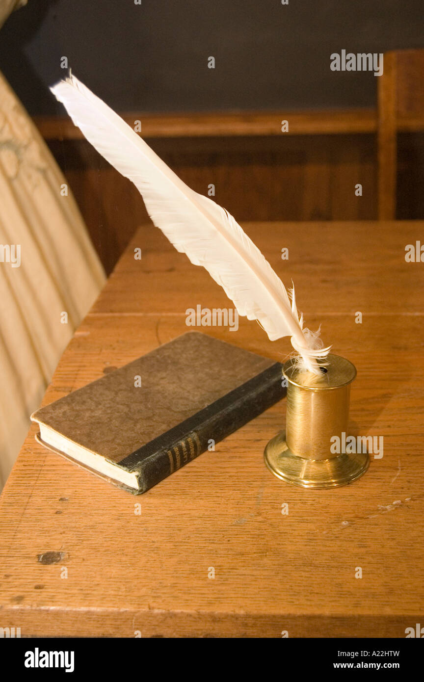 School Pen Desk and Book Stock Photo - Alamy