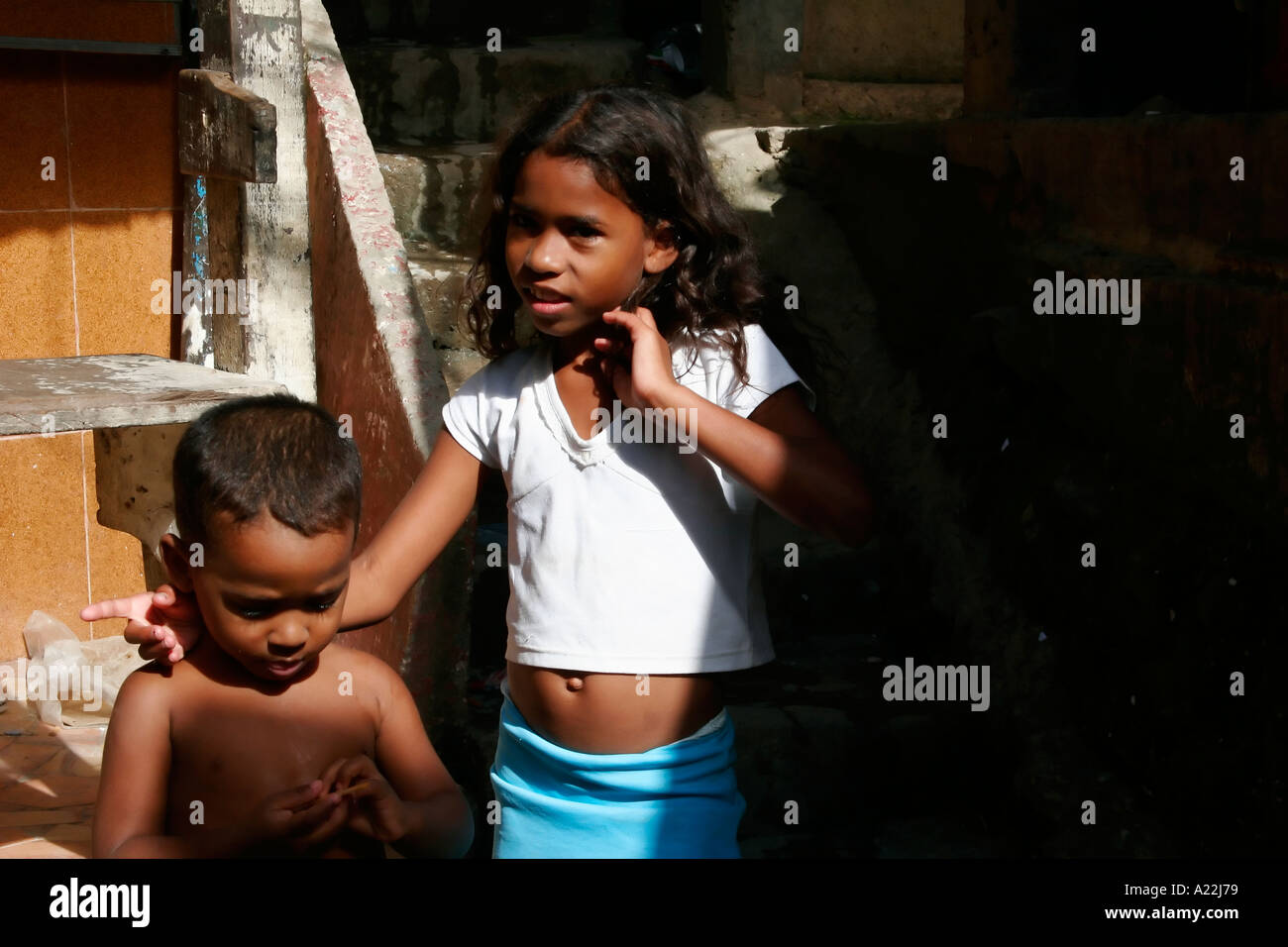 children from the favela, Rocinha, Rio de Janeiro , Brazil Stock Photo ...