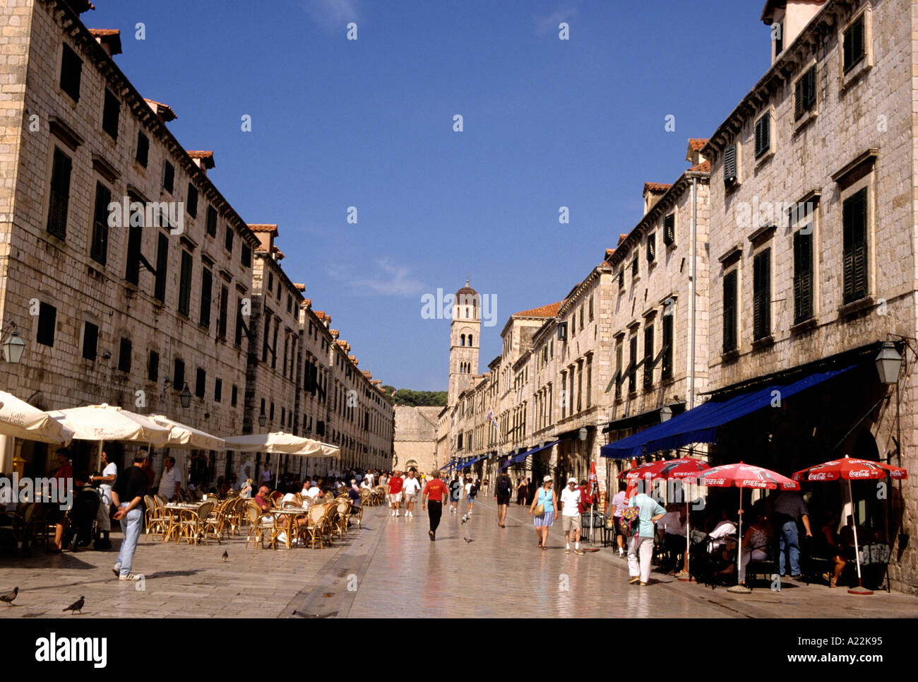 The main street of Dubrovnic Dubrovnik is a pedestrian walkway lined ...