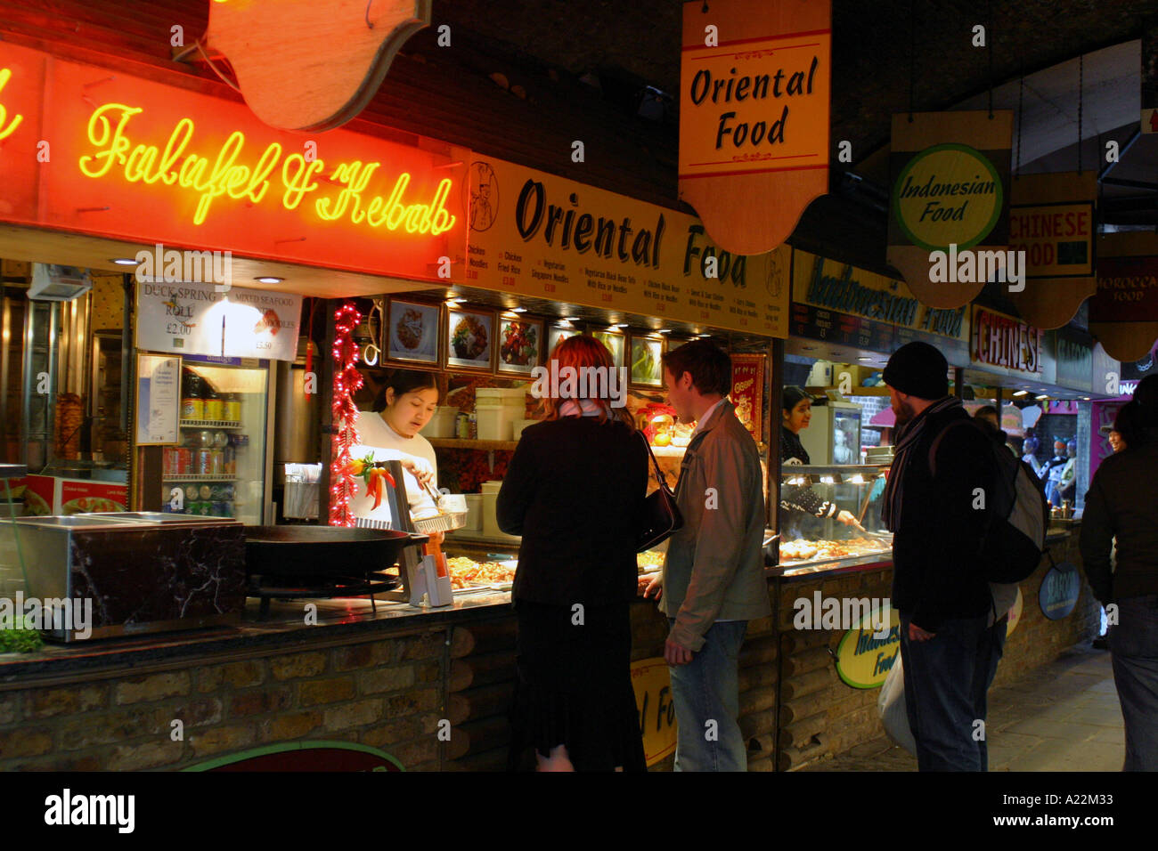 FAST FOOD Camden Market London England Stock Photo - Alamy