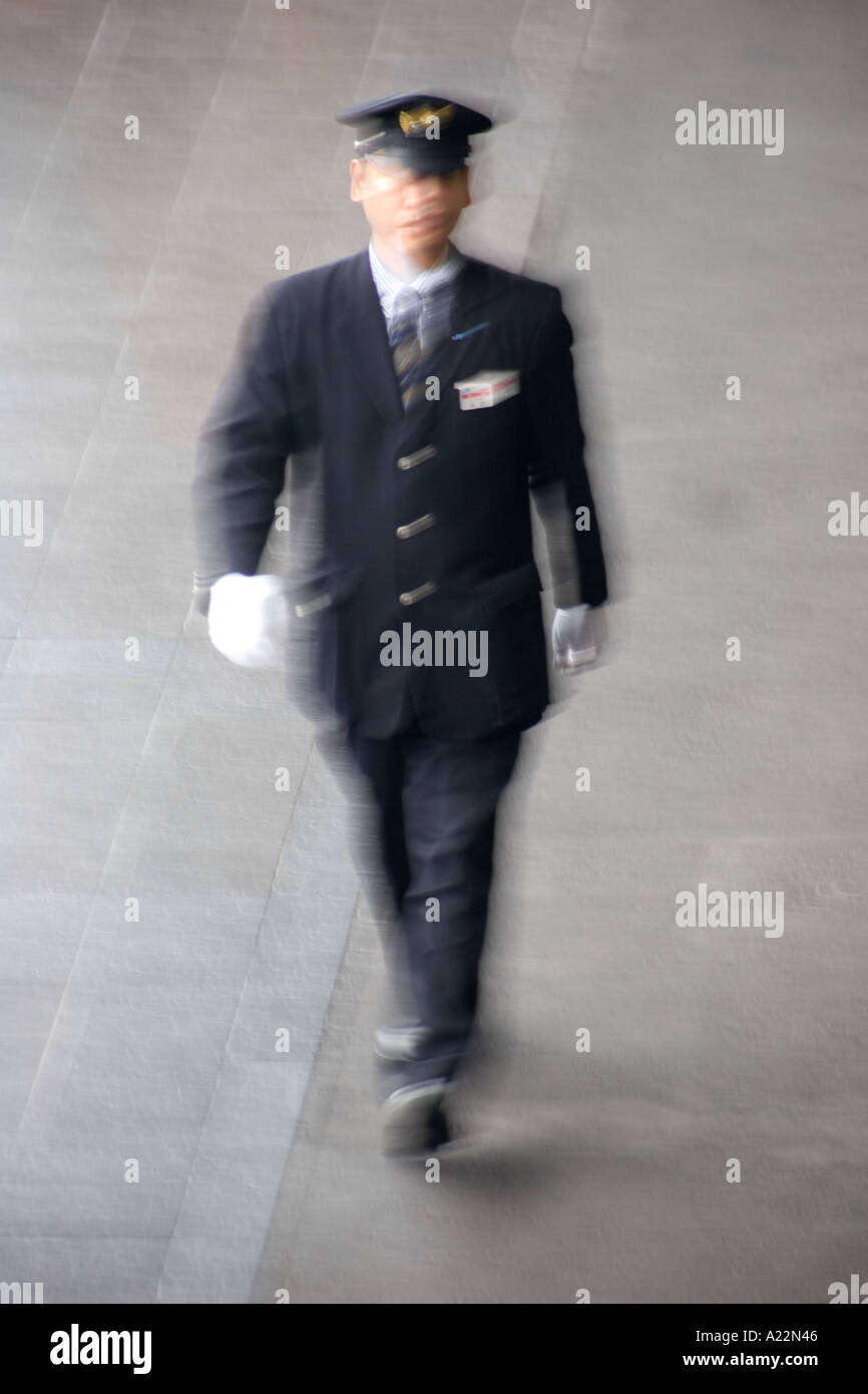 Rail Employee Kyoto Station Kyoto Japan Stock Photo - Alamy