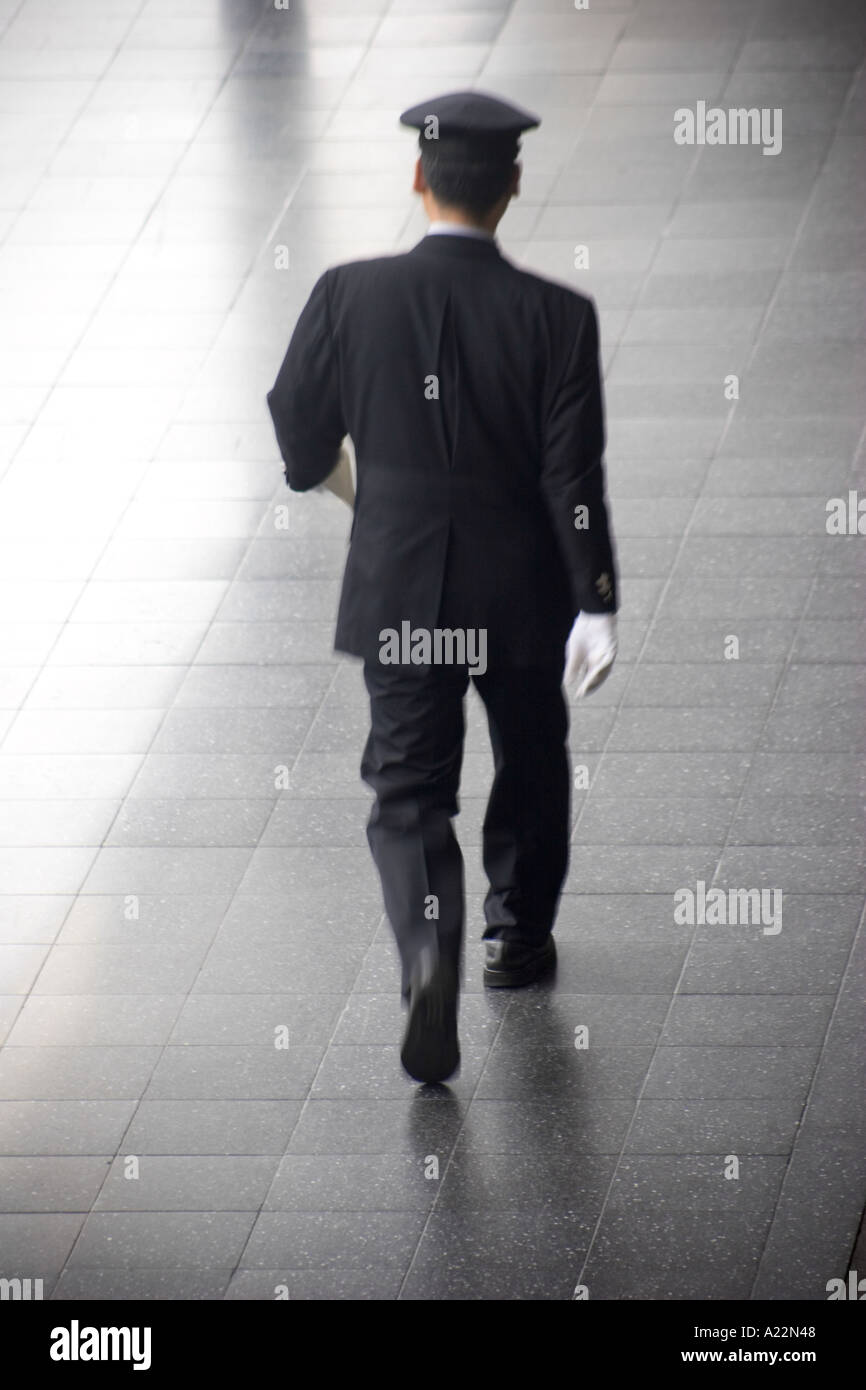 Rail Employee Kyoto Station Kyoto Japan Stock Photo - Alamy