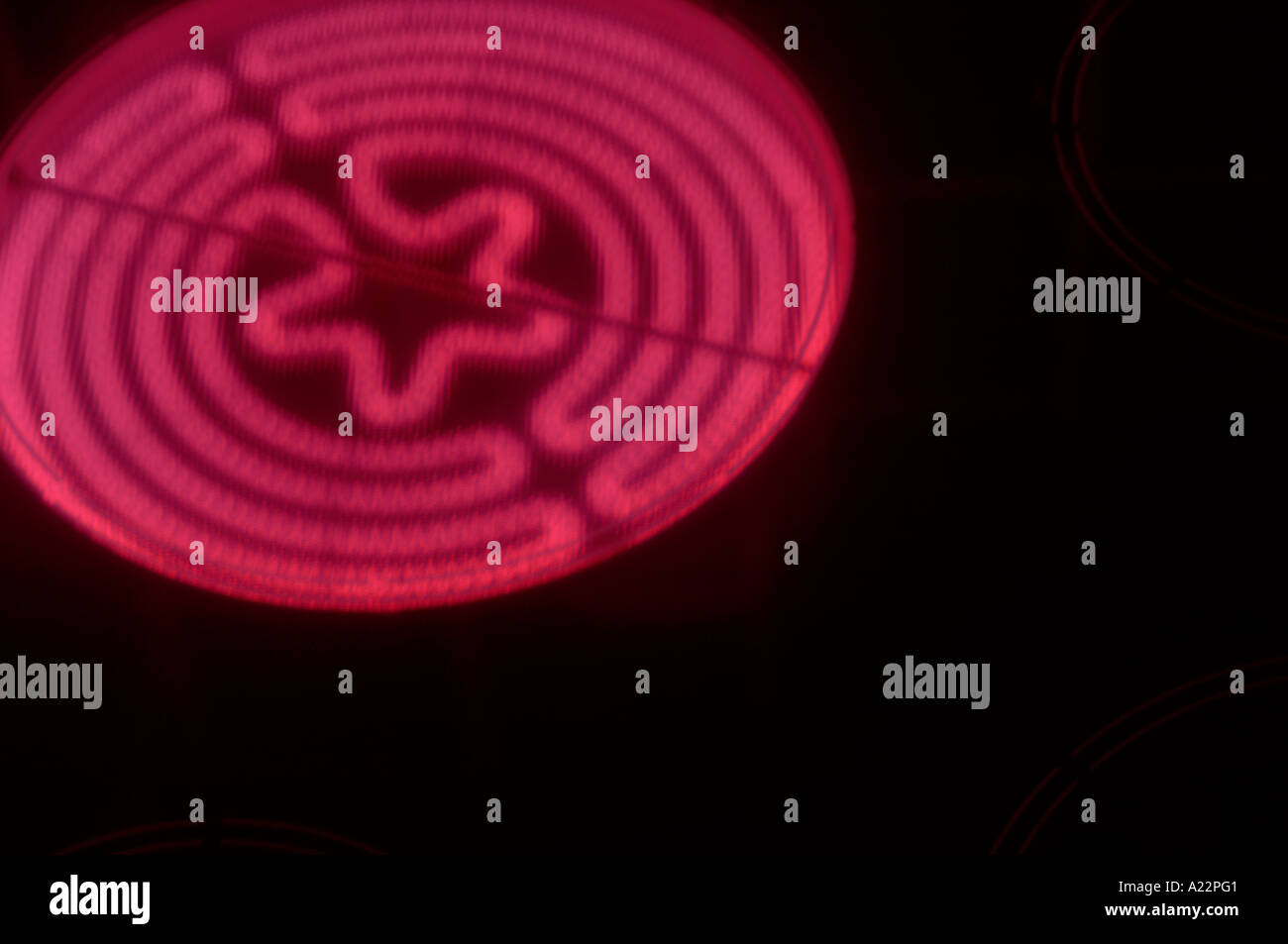 one glowing hot plate on a halogen hob Stock Photo: 5935744 - Alamy