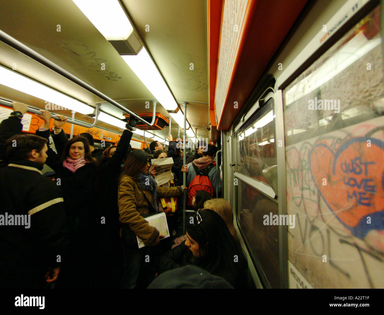 rome underground train Stock Photo - Alamy