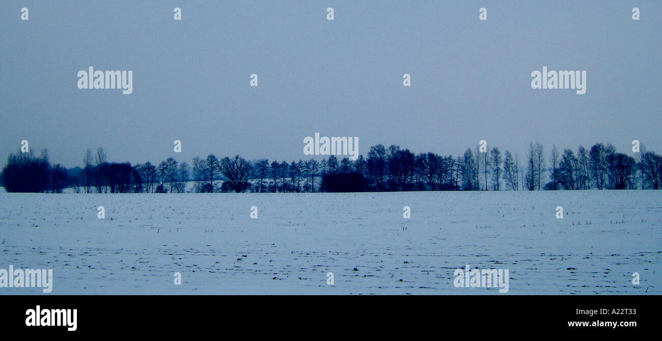 graphic view of filed under snow Stock Photo - Alamy