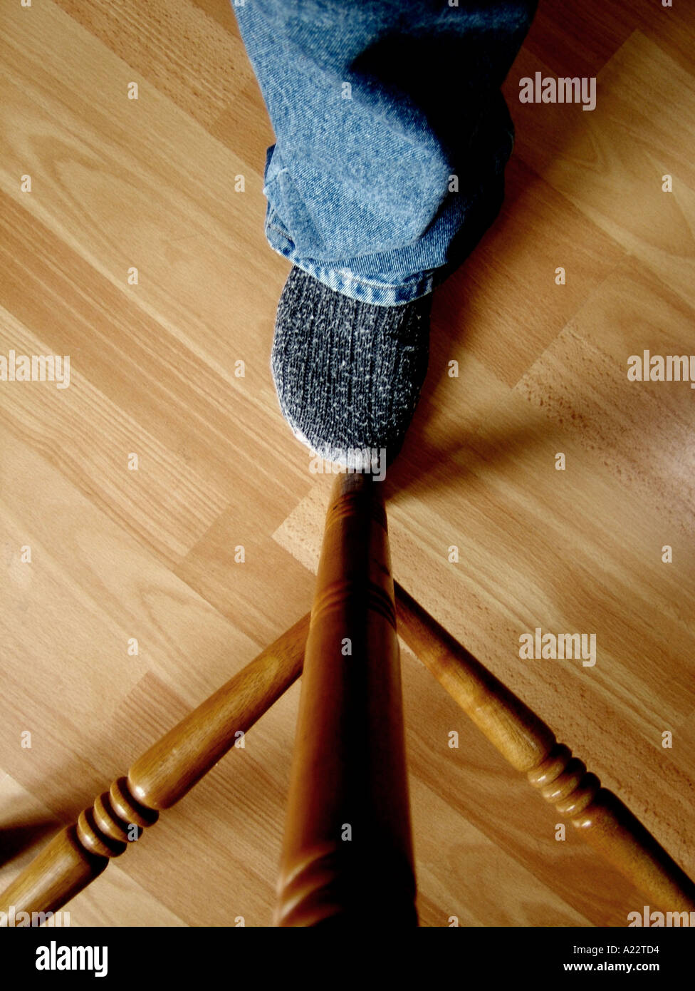 foot on floor Stock Photo - Alamy