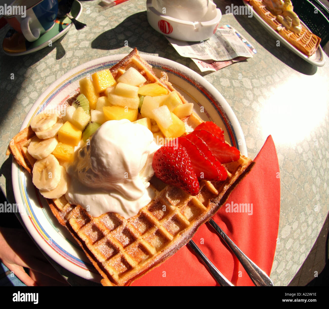 German waffles hi-res stock photography and images - Alamy