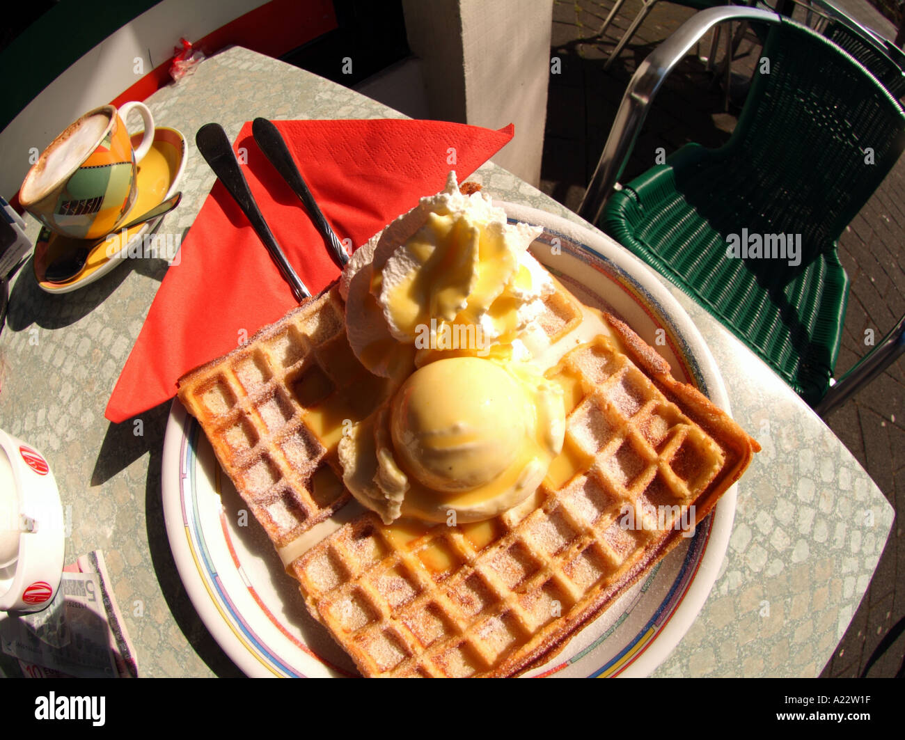 German waffles hi-res stock photography and images - Alamy