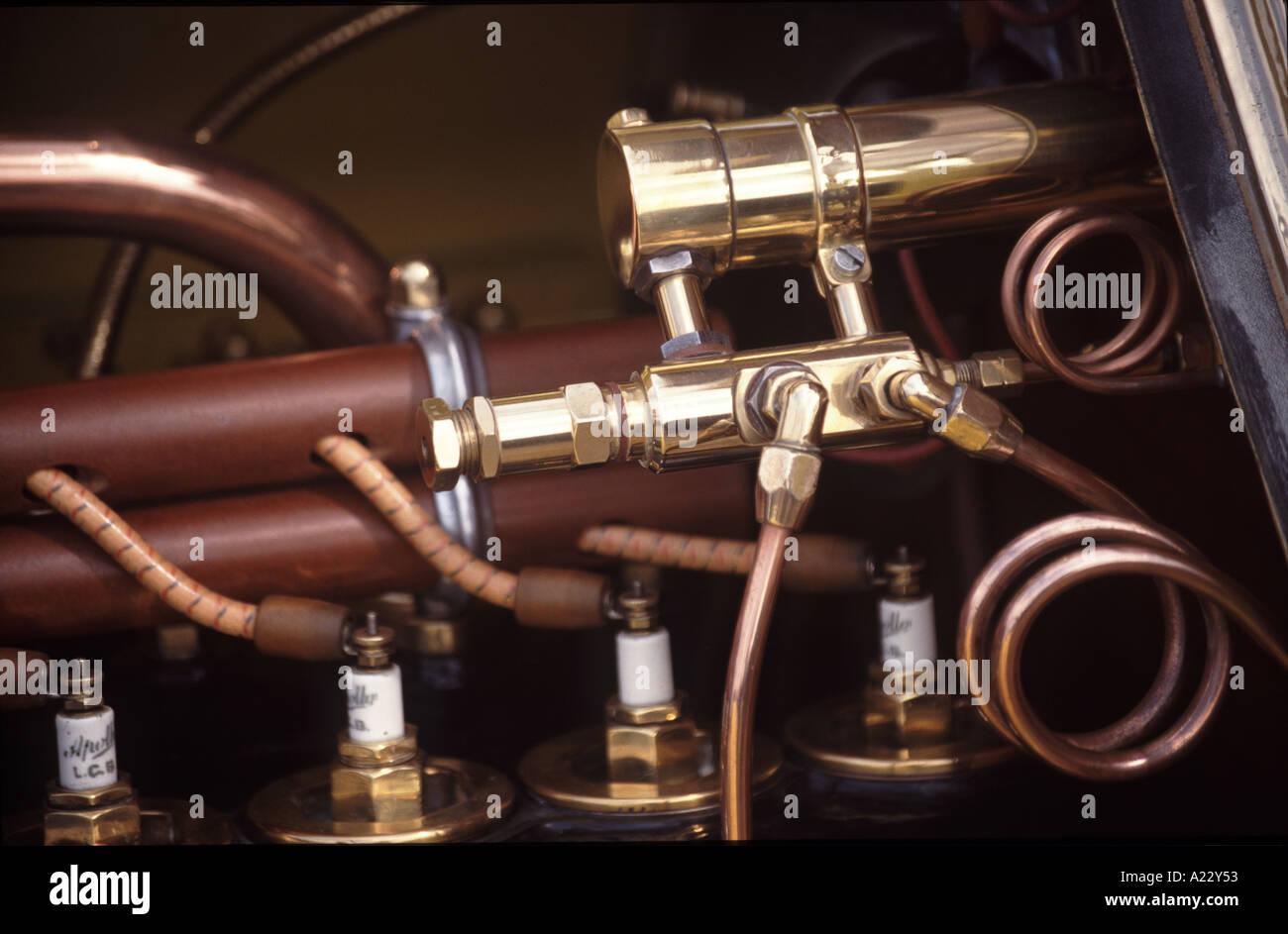 Vintage Car Engine Stock Photo - Alamy