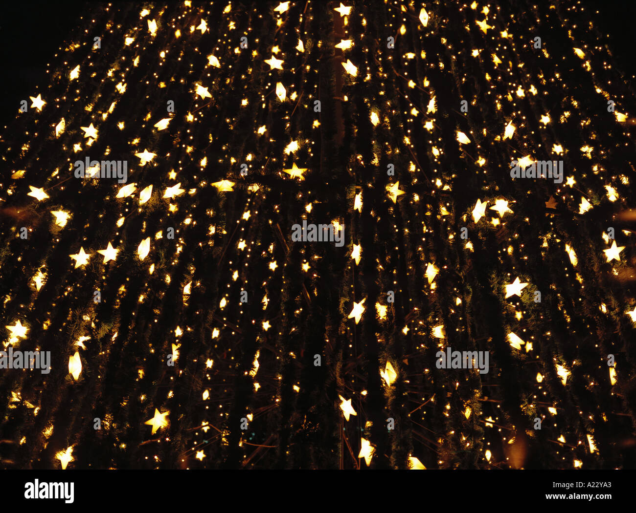 Christmas tree lights stars hi-res stock photography and images - Alamy