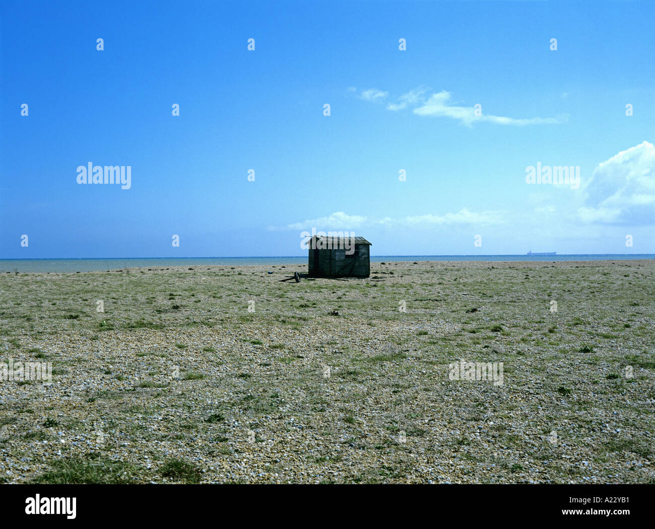 Isolated hut in large open space Stock Photo - Alamy