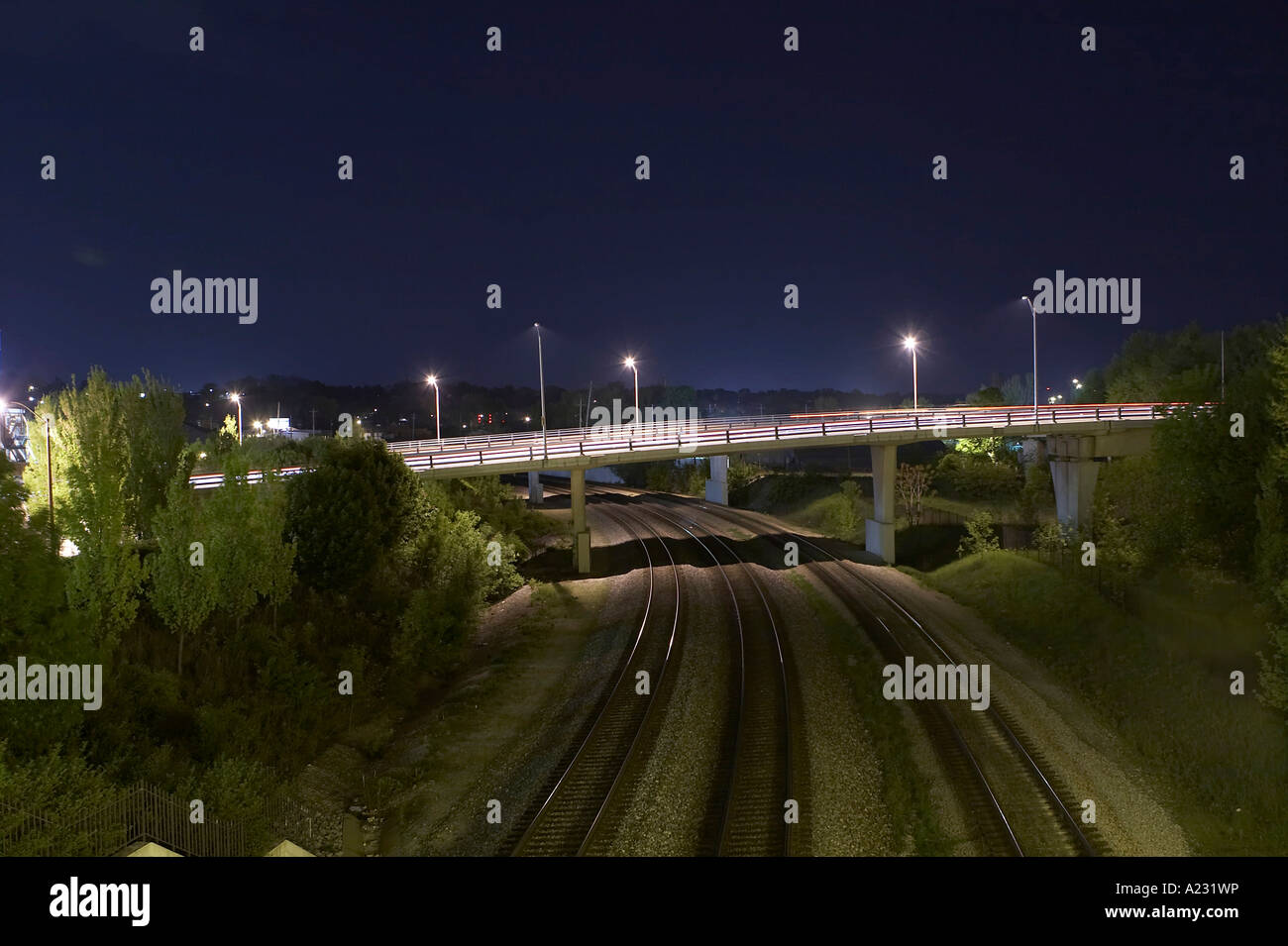Rails and Roads Stock Photo - Alamy
