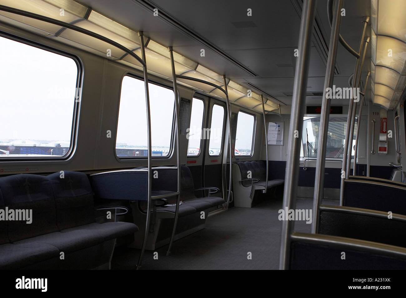 Inside the subway train Stock Photo - Alamy