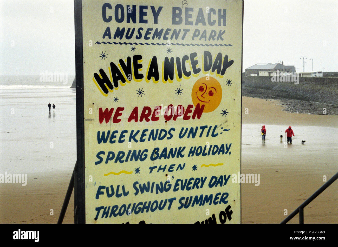 Have A Nice Day - People brave the rain on a miserable day at the Coney ...
