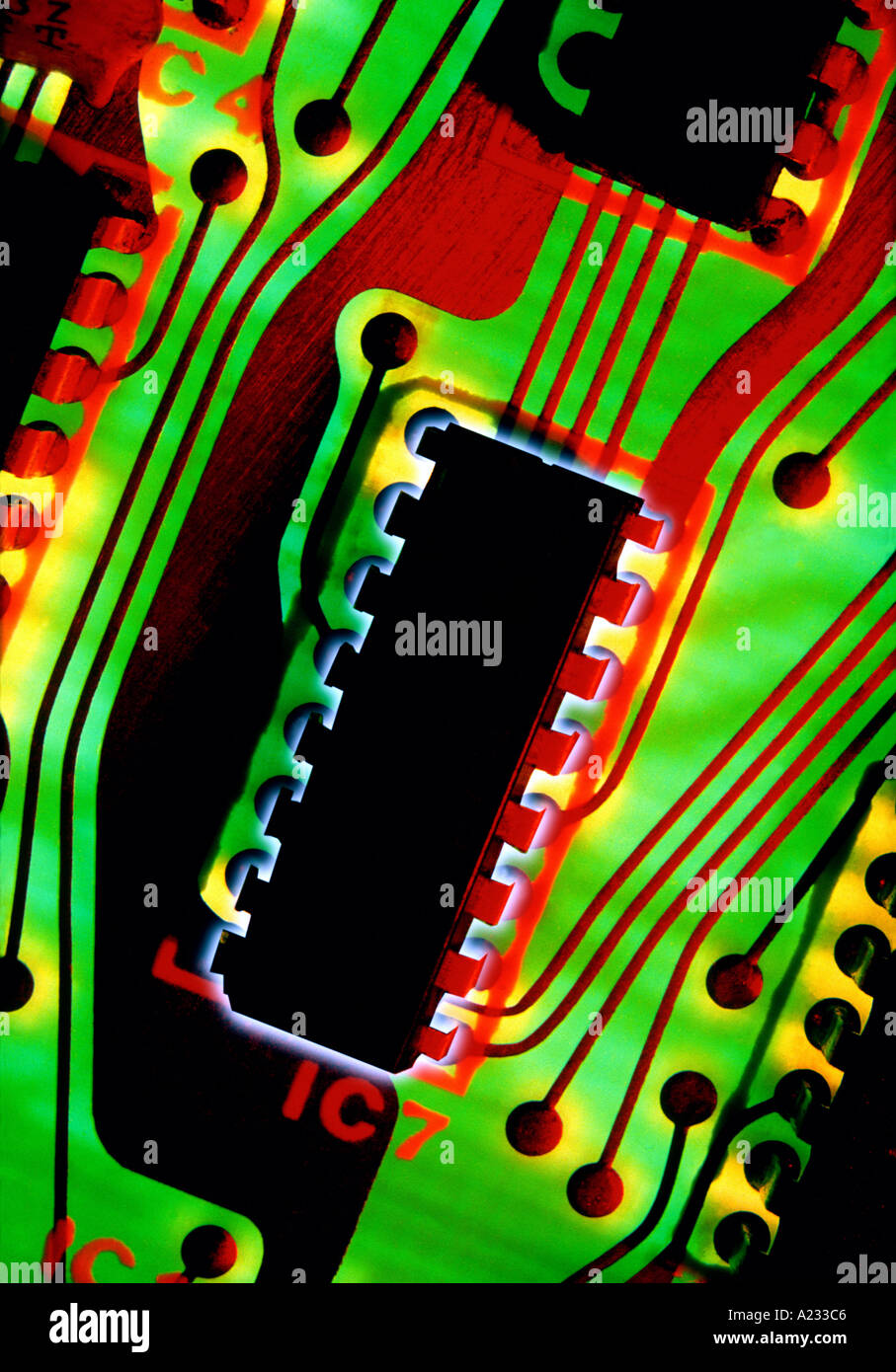 computer circuit board and chip Stock Photo - Alamy