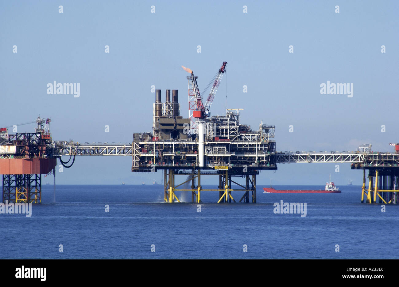 gas production platform in the Irish Sea Stock Photo - Alamy