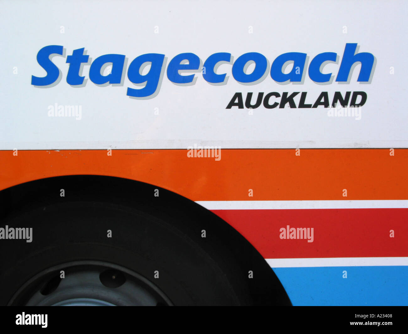 Auckland bus detail Stock Photo - Alamy
